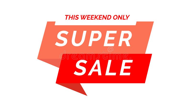This Weekend only Super Sale. Modern Vector Illustration Banner ...