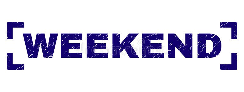 Grunge Textured WEEKEND Stamp Seal Inside Corners Stock Vector ...