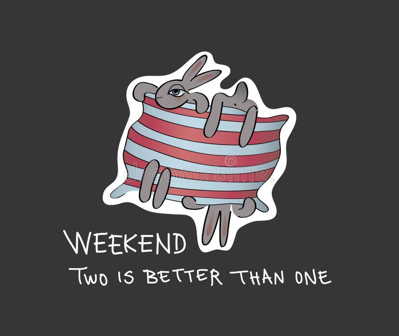 Rabbits Under Umbrella, Contours Stock Vector - Illustration of drop ...