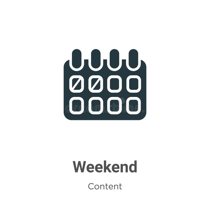 Weekend Icon in Filled, Thin Line, Outline and Stroke Style. Vector ...