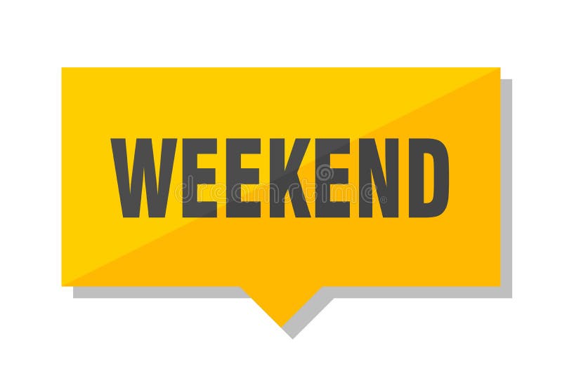 Weekend price tag stock vector. Illustration of speak - 118867868