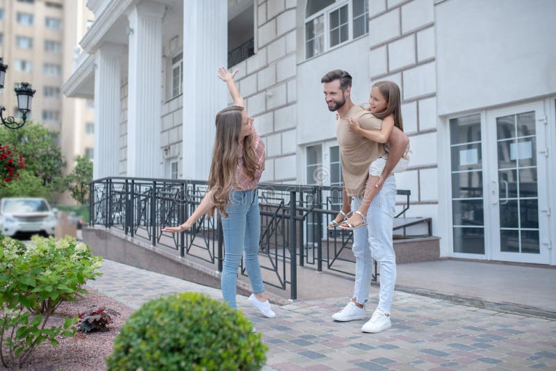 Young Cute Family Having Good Time Together Stock Image - Image of ...