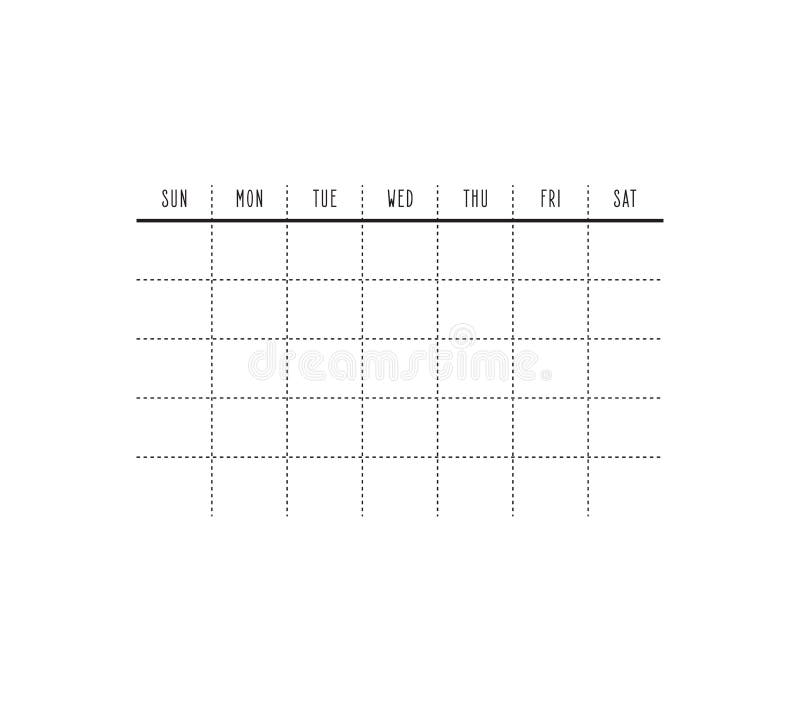 Weekly calendar stock vector. Illustration of business - 199171955