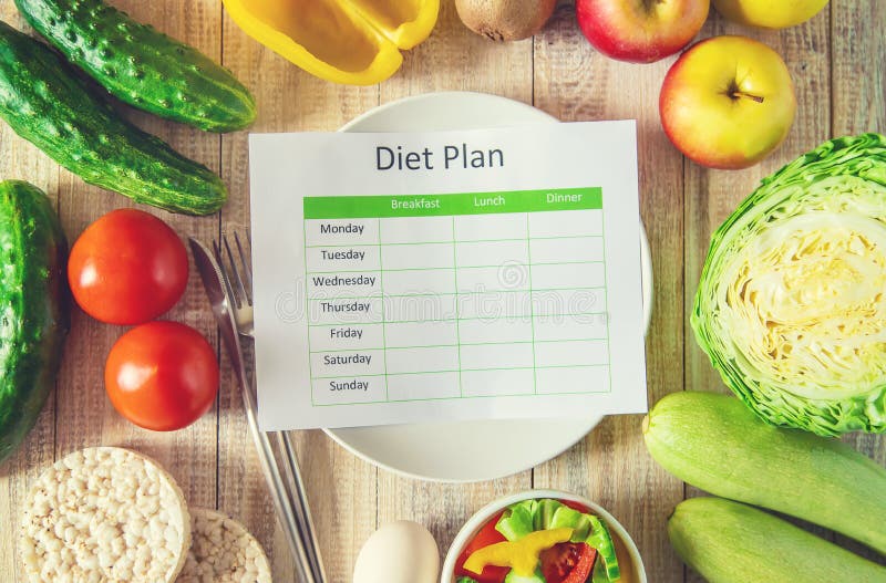 Weekly Diet Plan. the Concept of Proper Nutrition Stock Photo - Image ...