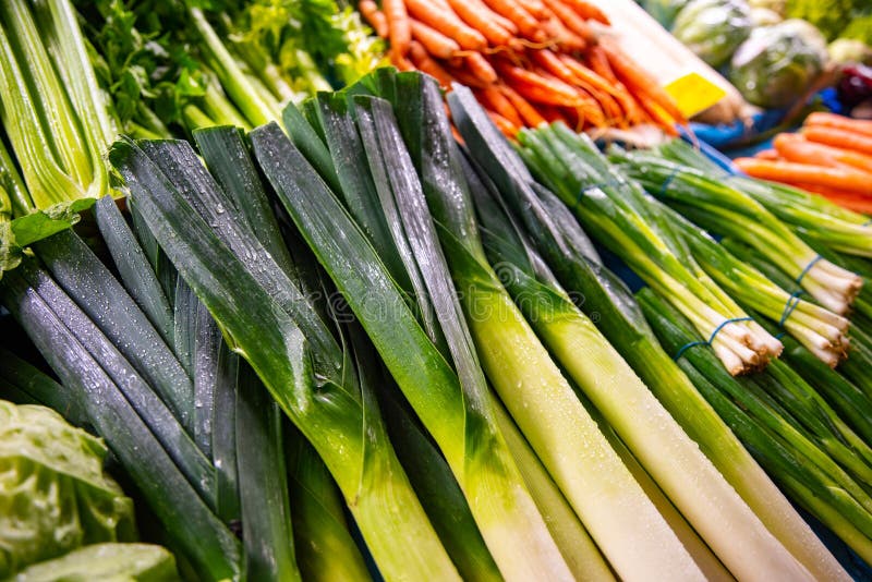 A Weekly Market Vegetables, Fresh Leek Stock Photo - Image of poland ...
