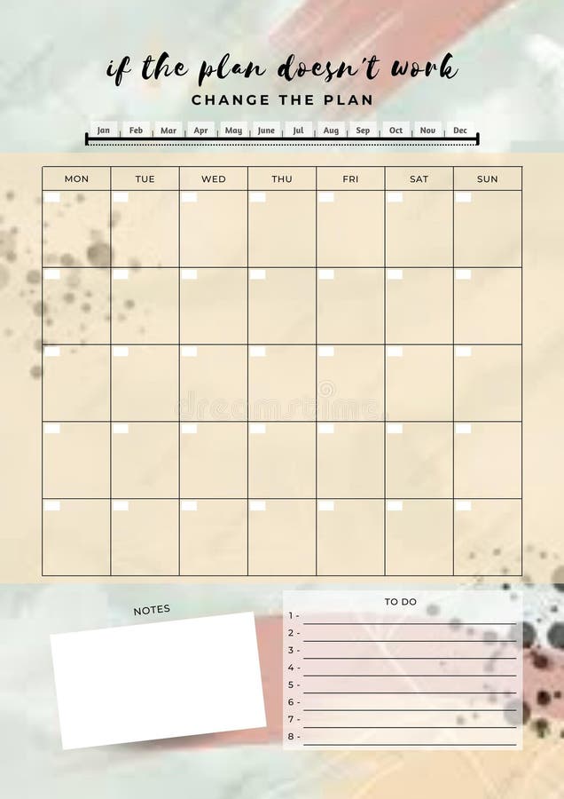 Weekly and Monthly Planner Digital Planning Insert Sheet Printable Page ...