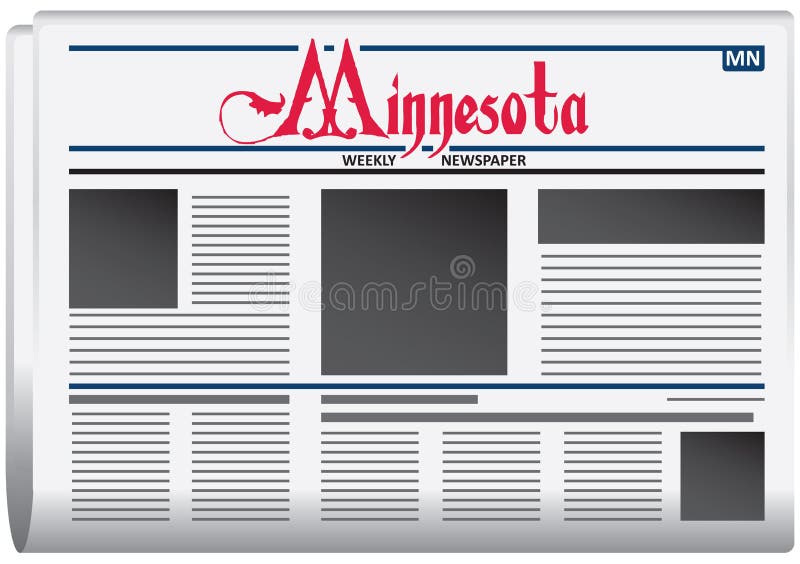 Weekly Newspaper for Minnesota Stock Vector - Illustration of ...