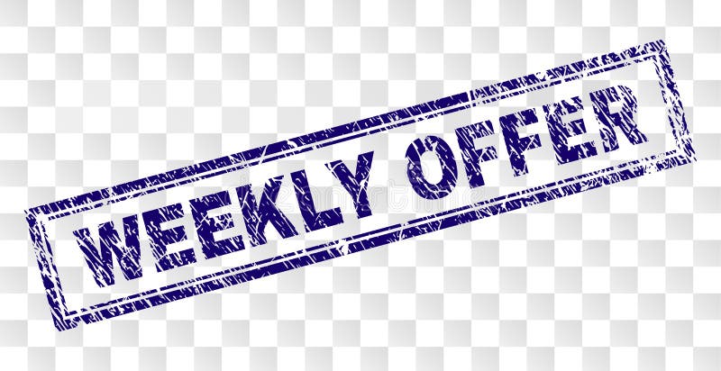 Grunge WEEKLY OFFER Rectangle Stamp Stock Vector - Illustration of ...