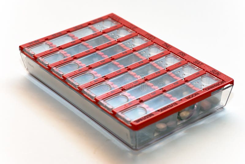 Weekly pills box stock image. Image of isolated, health - 17991005