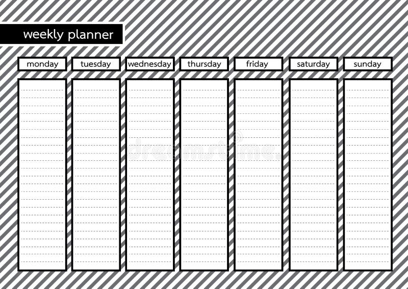 Weekly Planner Stock Illustrations – 5,781 Weekly Planner Stock ...