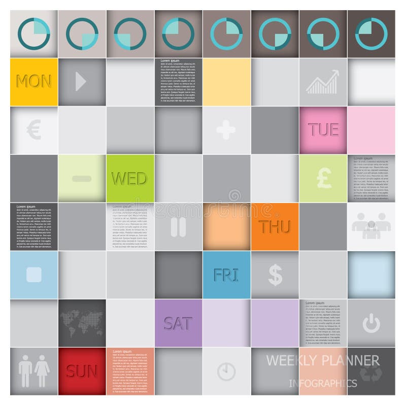 Weekly Planner Business Infographic Stock Vector - Illustration of idea ...