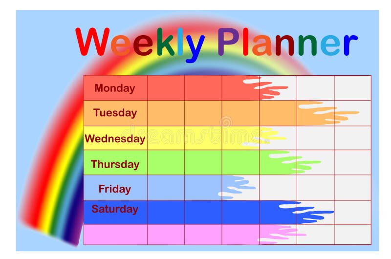 Template School Timetable for Students Stock Vector - Illustration of ...