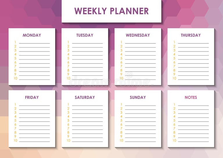 Weekly Planning Stock Illustrations – 5,044 Weekly Planning Stock ...