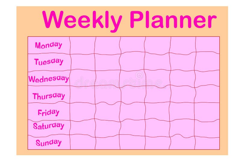 Pink School Timetable Stock Illustrations – 243 Pink School Timetable ...