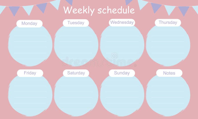 Weekly Planner Template. Creative Design for daily Planner Stock Vector ...