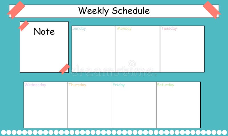 Weekly Planner Template. Creative Design for daily Planner Stock Vector ...
