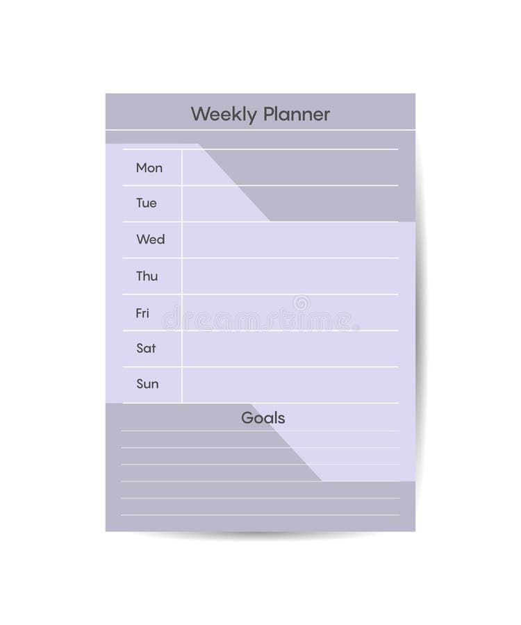 Weekly Planner Template Ready for Print with Space for To-Do List ...