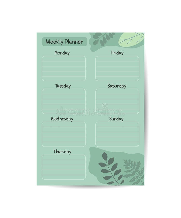 Weekly Planner Template. To-do List Planner Template with Tropical ...
