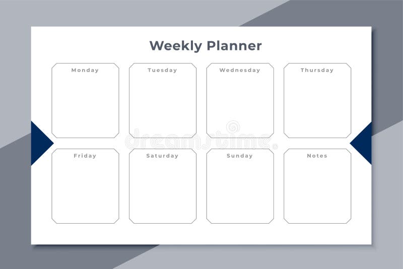 Weekly Planner To Do List Template Design Stock Vector - Illustration ...