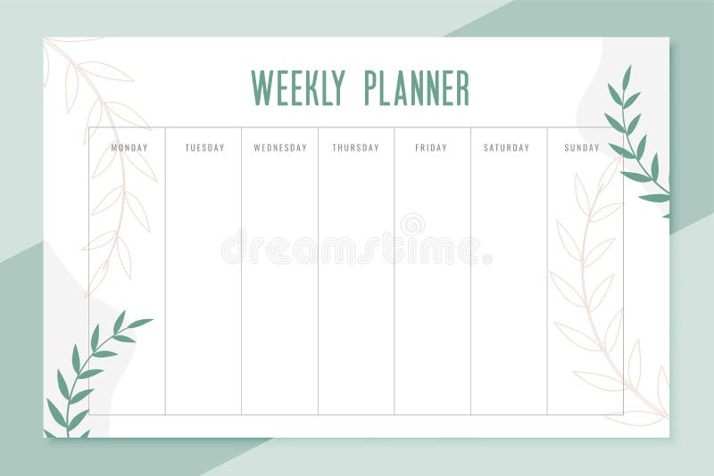 Weekly Planner To Do List Template Design Stock Vector - Illustration ...