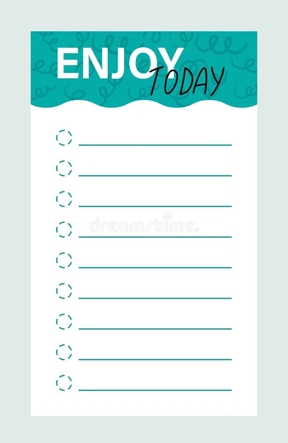Weekly or daily planner stock vector. Illustration of notebook - 259302063