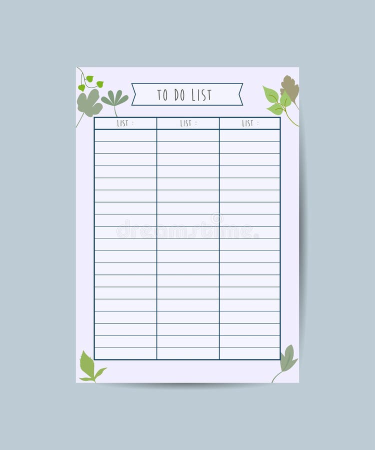 Weekly Planning, Wish List, Task List in Flat Style with Flowers and ...