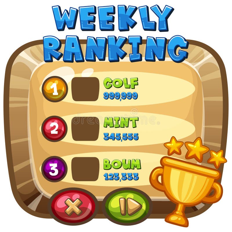 Weekly Ranking Template on Mobile Game Stock Vector - Illustration of ...