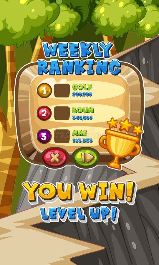 Weekly Ranking Template on Mobile Game Stock Vector - Illustration of ...