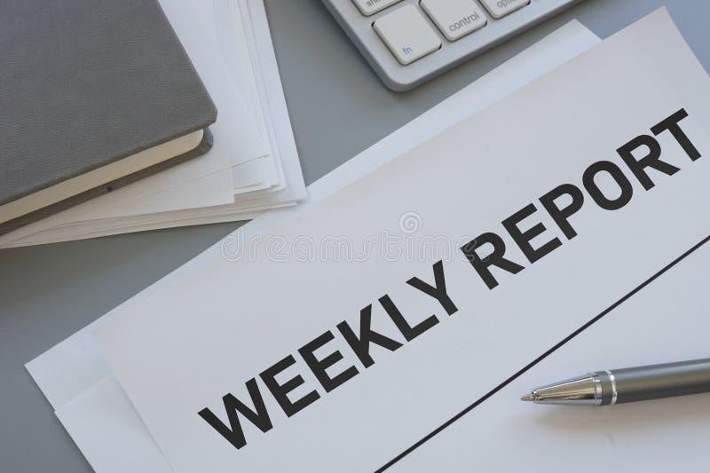 Weekly Report is Shown As Business and Financial Concept Stock Image ...