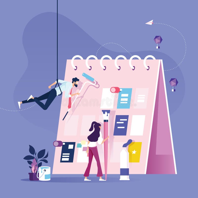 Weekly Schedule and Calendar Planner Organization Management Stock ...