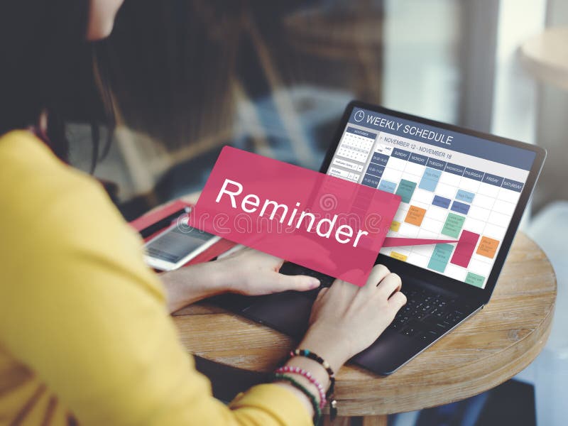 Weekly Schedule Reminder Activities Planner Concept Stock Photo - Image ...