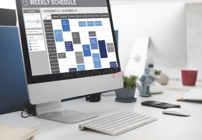 Weekly Schedule To Do List Appointment Concept Stock Image - Image of ...