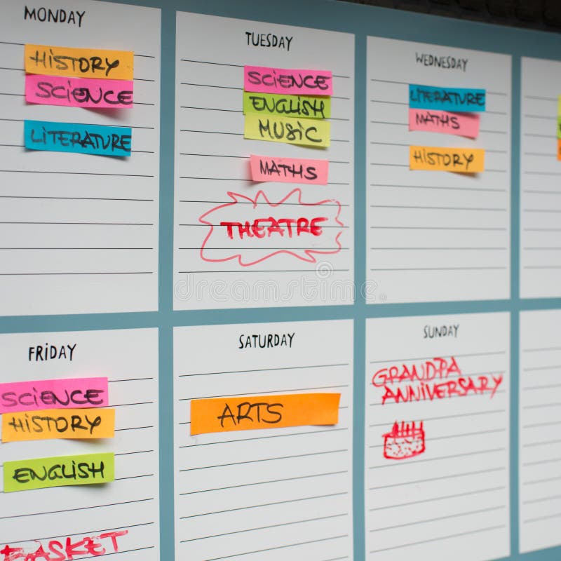 Weekly Scholar Planner with Academic Subjects and Free Time Activities ...