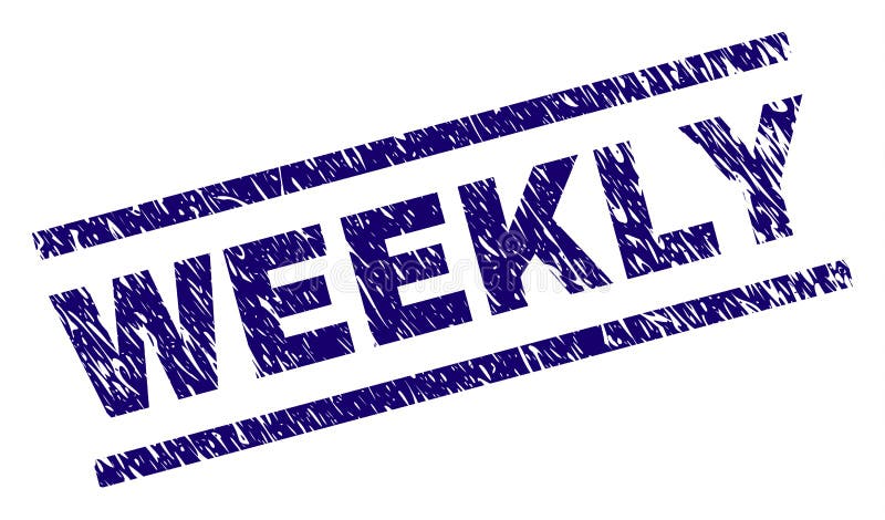 Grunge Textured WEEKLY Stamp Seal Stock Vector - Illustration of ...