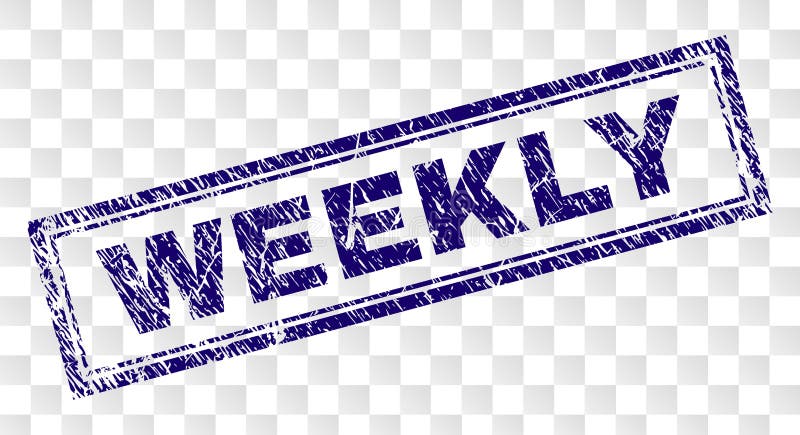 Grunge WEEKLY Rectangle Stamp Stock Vector - Illustration of dirty ...