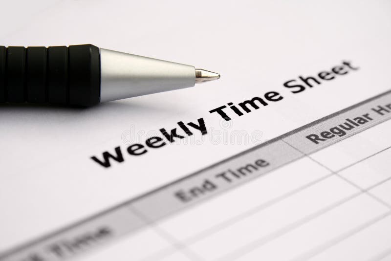 Weekly time sheet stock photo. Image of project, employee - 15100994