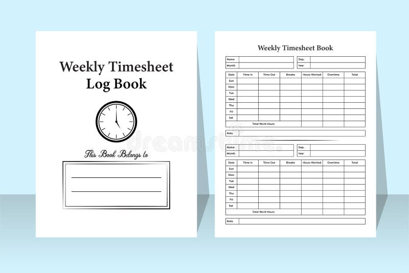 Weekly Timesheet Log Book KDP Interior. Time Management and Employee ... Weekly Timesheet Log Book KDP Interior. Time Management and Employee ...