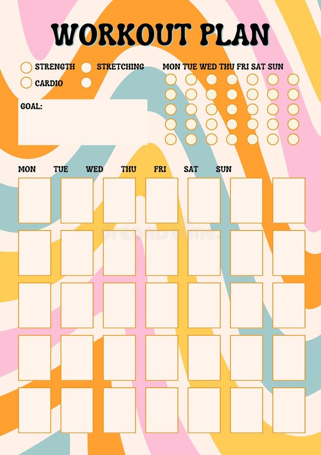 Weekly plan - 14 stock illustration. Illustration of effectively ...