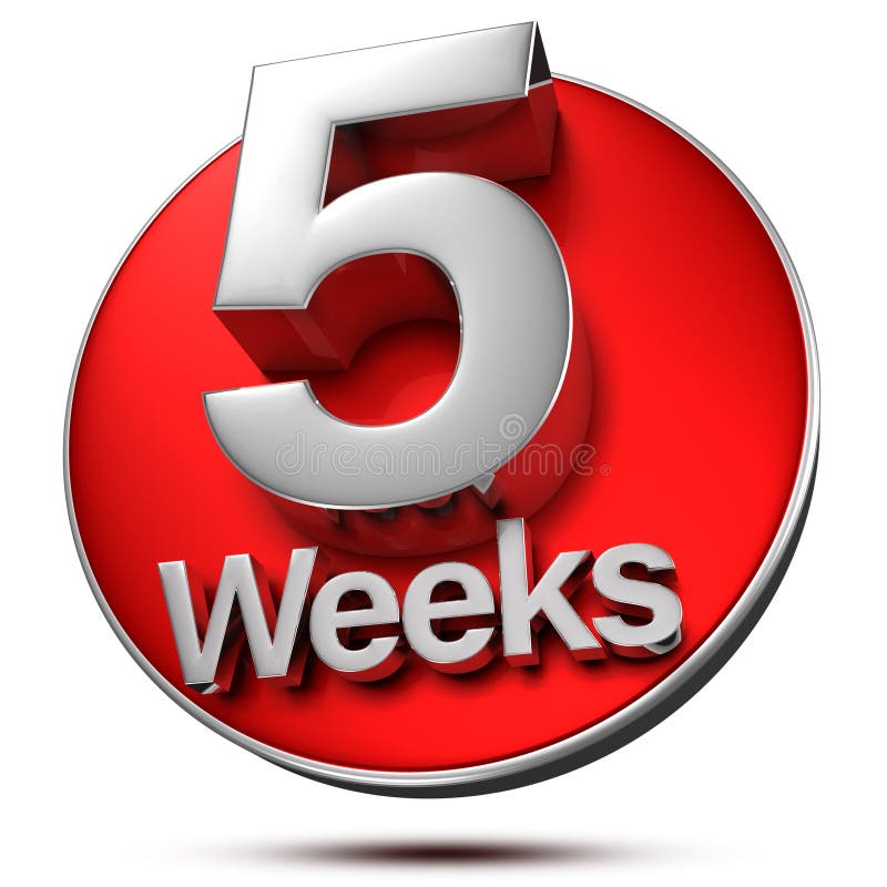 5 Weeks 3d. stock illustration. Illustration of mark - 156303894