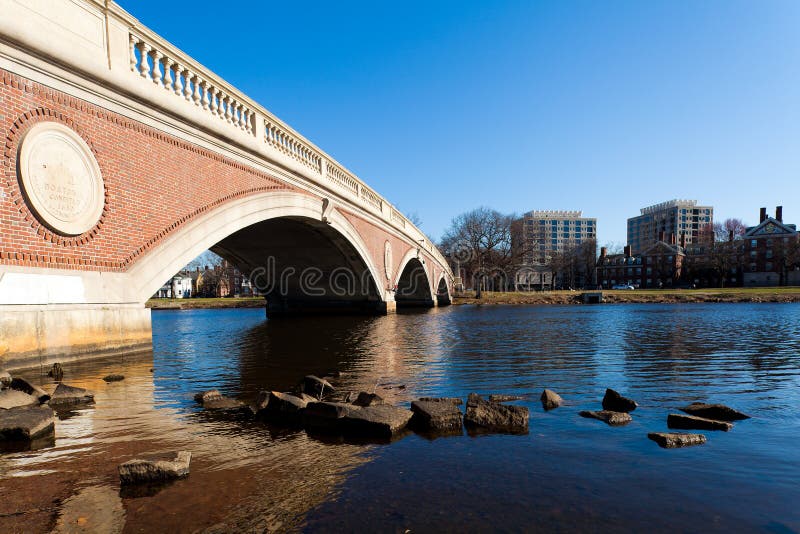 Weeks Memorial Footbridge stock photo. Image of harvard - 23993328