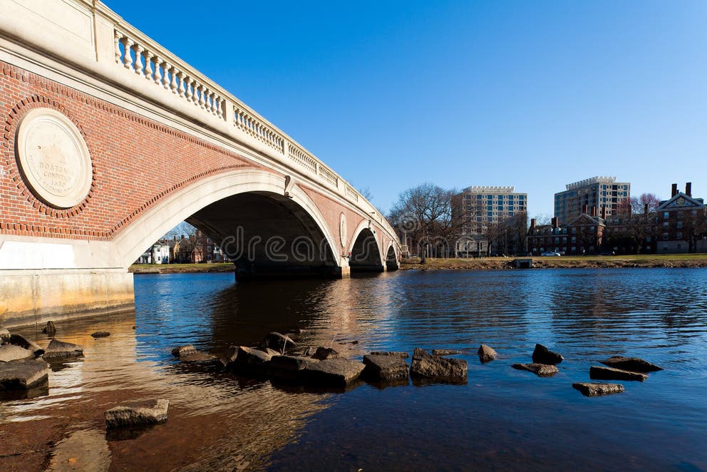 Weeks Memorial Footbridge stock photo. Image of harvard - 23993328