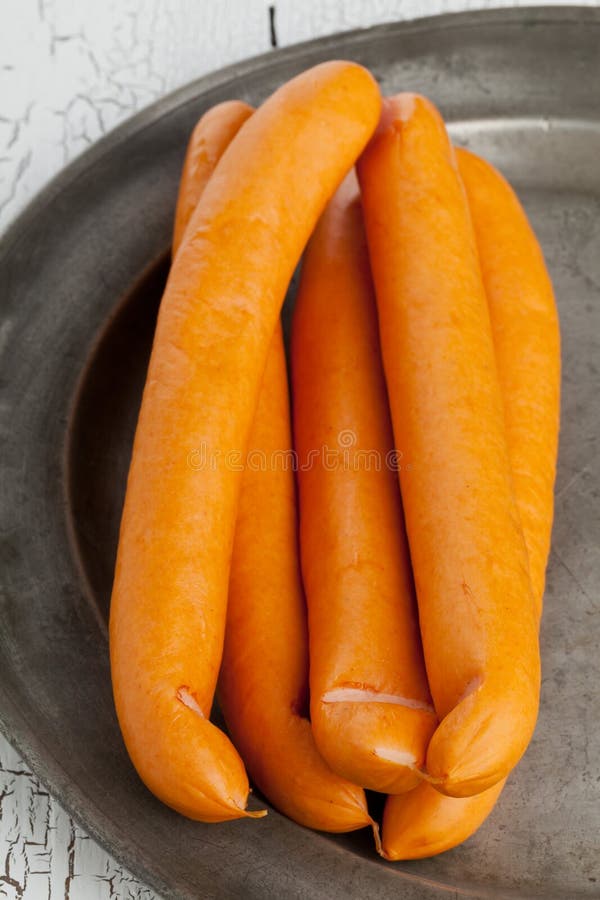 Weense Worstjes Op Oude Plaat Stock Afbeelding - Image of vlees, worst ...