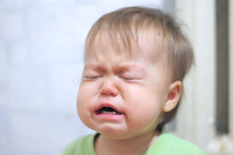Weeping baby stock image. Image of weep, portrait, sniffles - 51378521