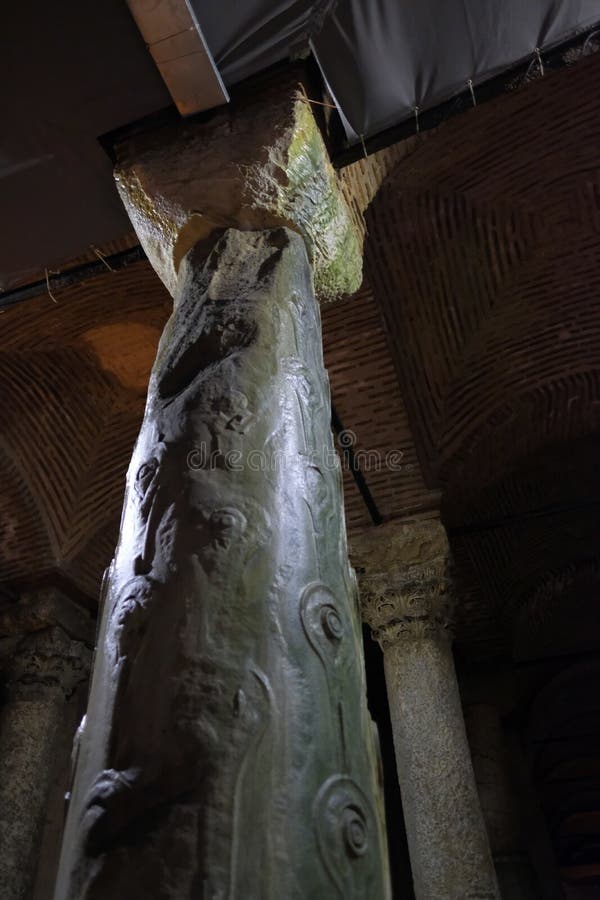Weeping Column in the Cistern in Istanbul Editorial Photography - Image ...