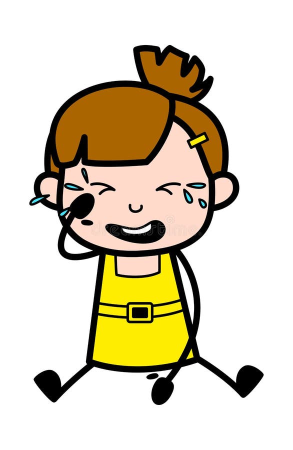 Weeping - Cute Girl Cartoon Character Vector Illustration Stock ...