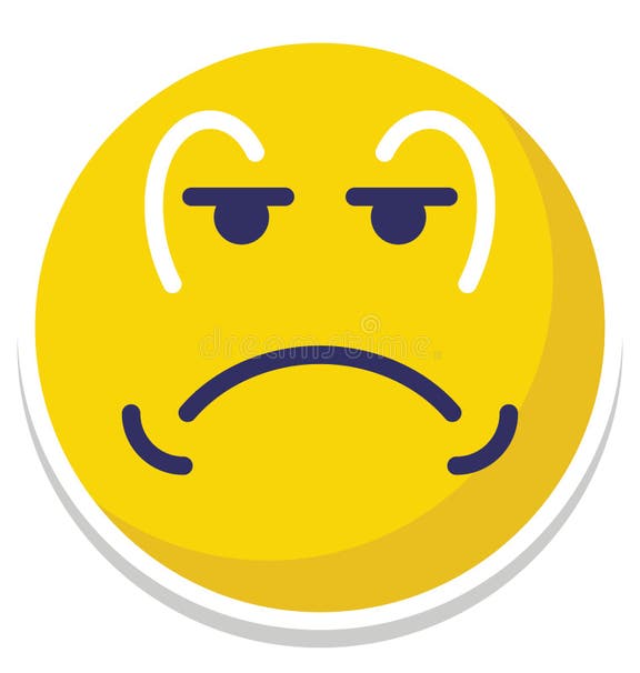 Weeping, Sad Vector Isolated Icon Which Can Easily Modify or Edit Stock ...