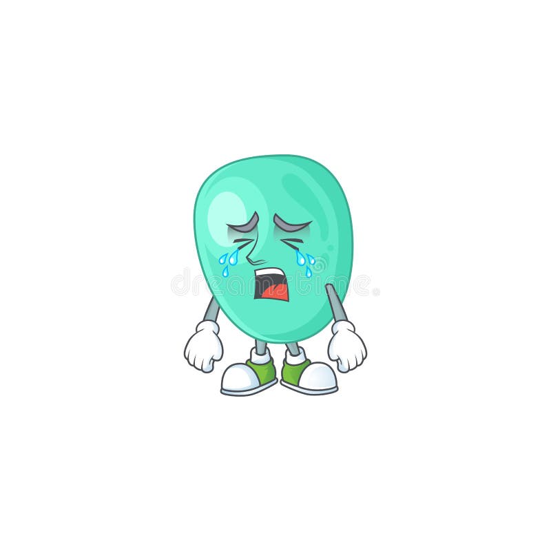A Crying Staphylococcus Aureus Cartoon Character Drawing Concept Stock ...
