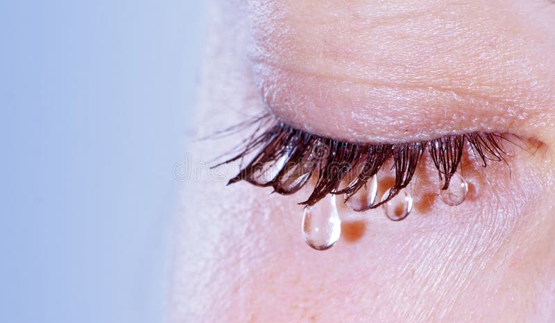 Weeping woman stock image. Image of human, teardrop, macro - 23921803