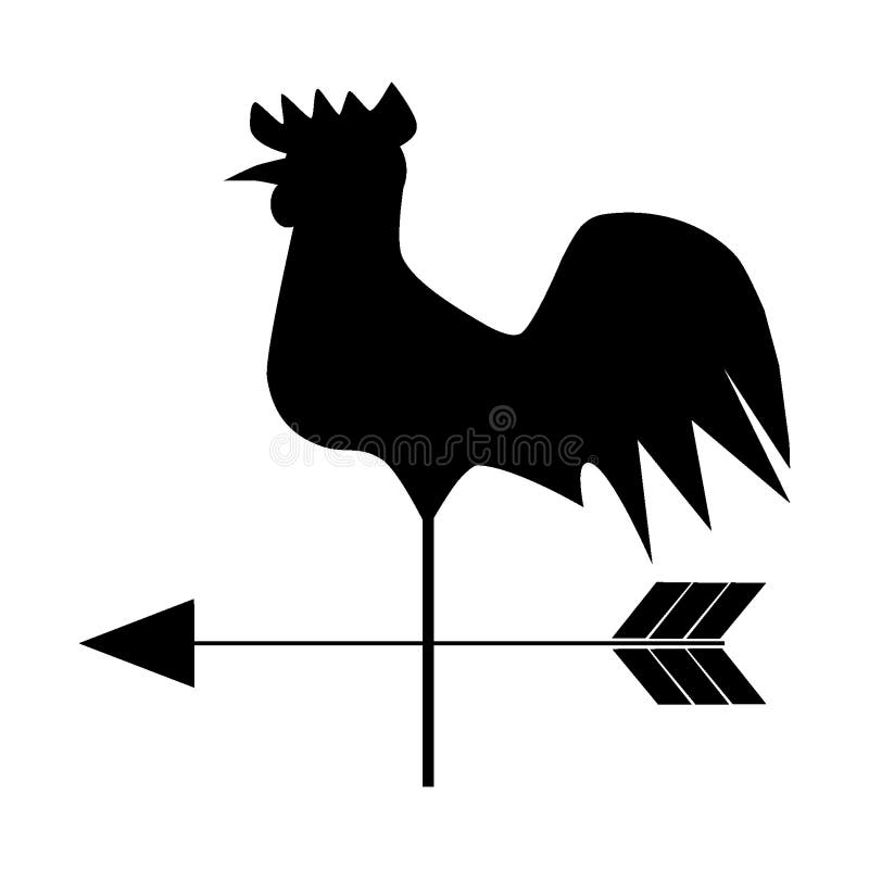 Weerhaan vector illustratie. Illustration of wijzer, gebouw - 17091538