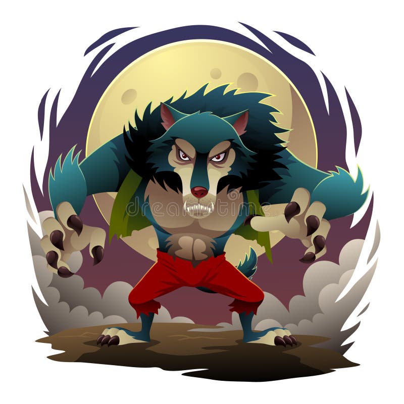 Weerwolf vector illustratie. Illustration of rook, nieuw - 20840696